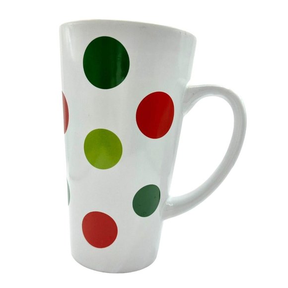 SMC Design | Dining | Scm Designs Tall Large Mug Red And Green Polka ...